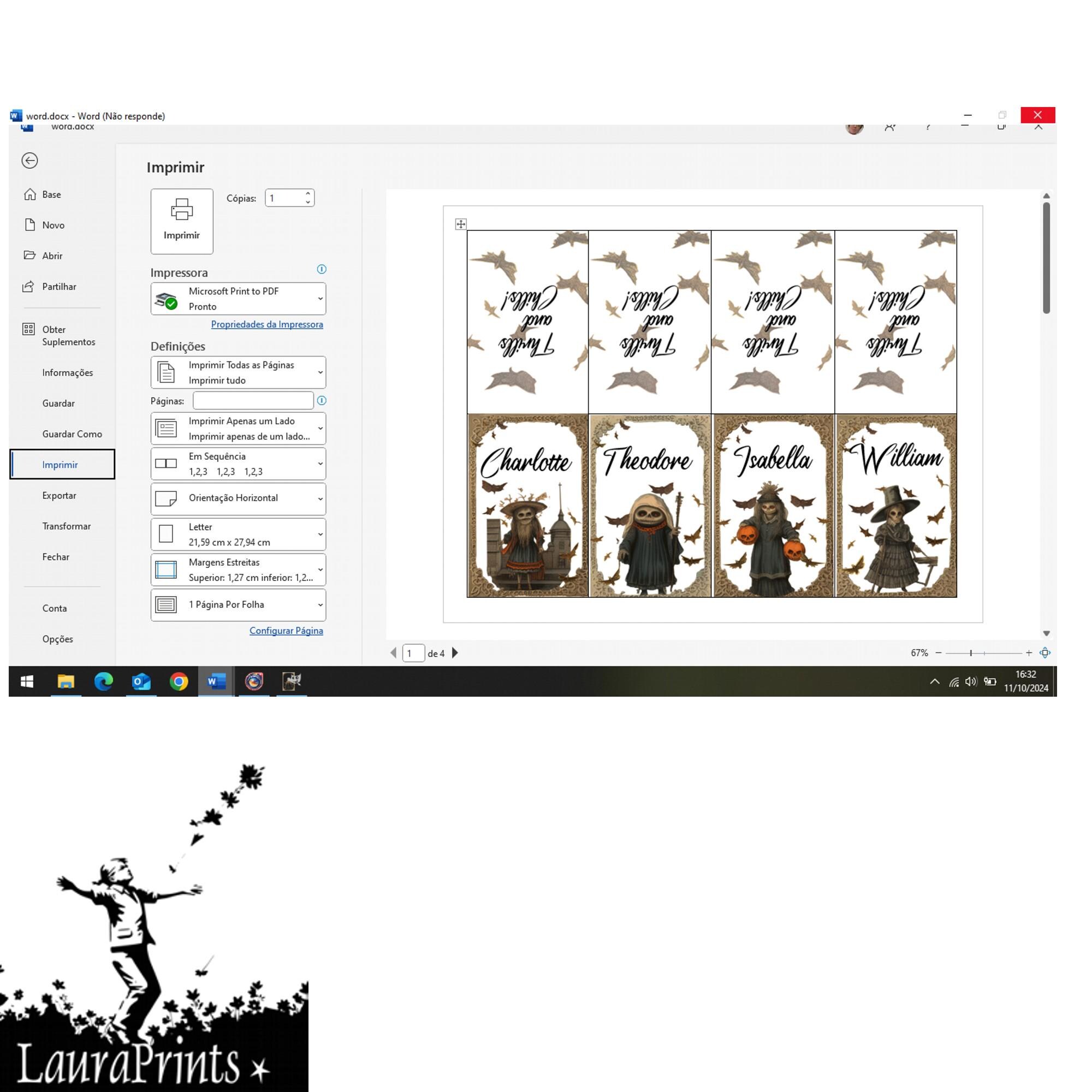 Editable Halloween Table Markers: Digital Download (word & Powerpoint ...