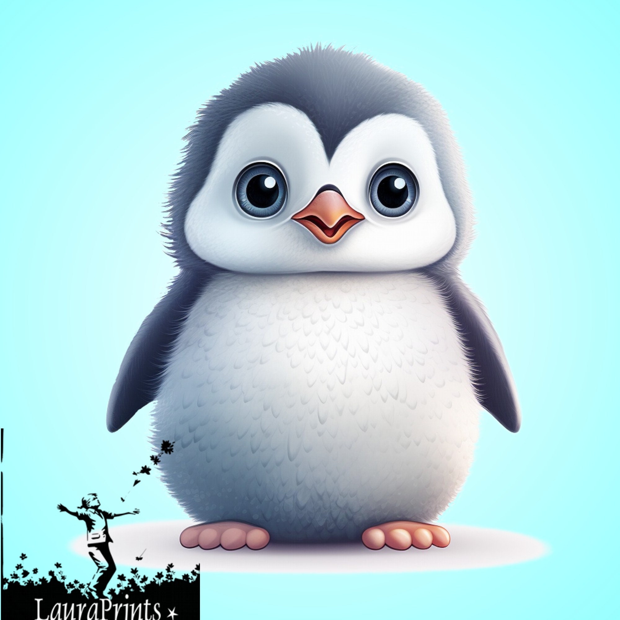 Cute 8 Penguin Png, Clipart , Digital Download - Etsy