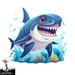 Cute Clipart Shark 8 Png, Clipart , Digital Download - Etsy