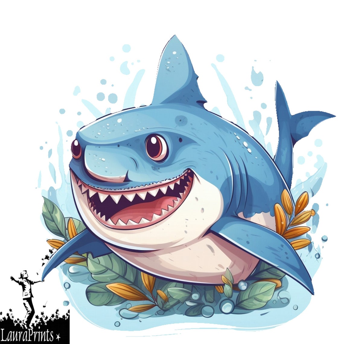 Cute Clipart Shark 8 Png, Clipart , Digital Download - Etsy