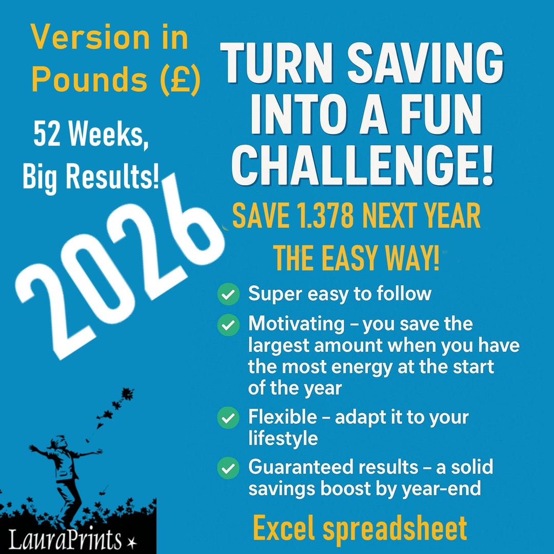 Savings Challenge Excel Saving Fun Challenge Watch Your Money Grow Save Next Year the Easy Way ...