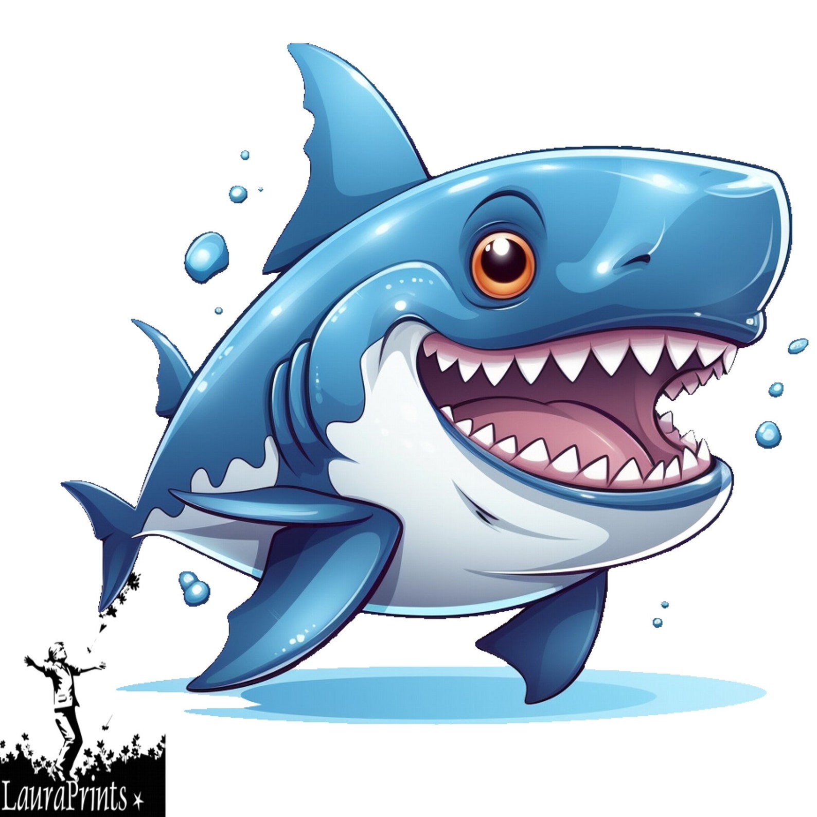Cute Clipart Shark 8 Png, Clipart , Digital Download - Etsy