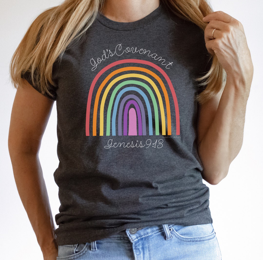 God’s Covenant Genesis 9:13 Shirt, Rainbow Shirt, Christian Shirts ...