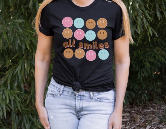 All Smiles Shirt Smiley Face Shirt Smiley Shirt Positivity | Etsy