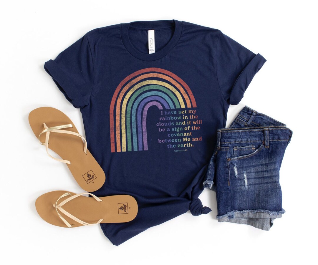 Genesis 9:13 Christian Rainbow Shirt, God’s Promise T Shirt, God’s ...