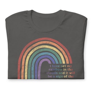 Seven Color Christian Rainbow Shirt With Genesis 9:13, Christian ...