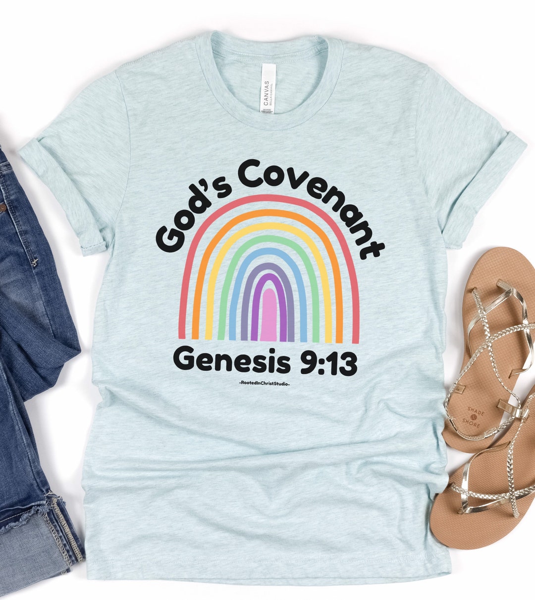 God’s Covenant Rainbow Shirt, Genesis 9:13 Christian Shirts, Christian ...