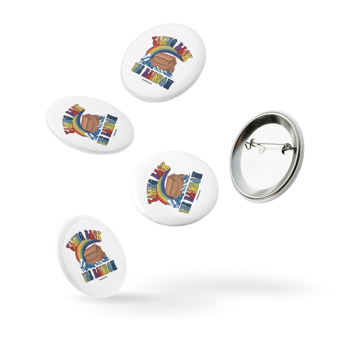 Taking Back the Rainbow Pin Buttons - Noah's Ark - Set of 5 - Etsy