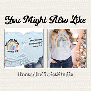 Seven Color Christian Rainbow Shirt With Genesis 9:13, Christian ...