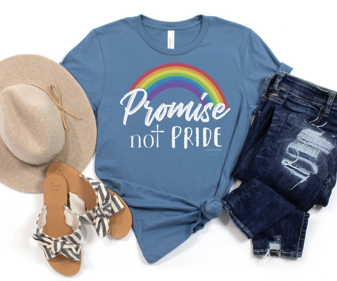 Promise Not Pride Shirt With Cross and Proverbs 16:18 on Back ...