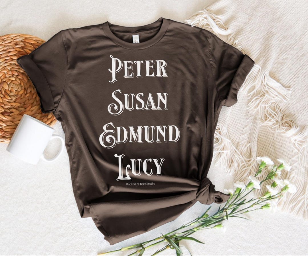 Narnia T-shirt: Peter, Susan, Edmond,lucy - Christian Book Lover Tee - Etsy