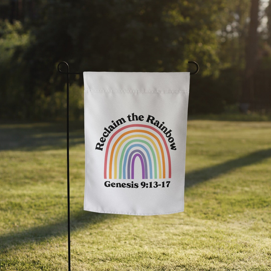Reclaim the Rainbow Garden Flag, Christian Rainbow Flag, Seven Color ...