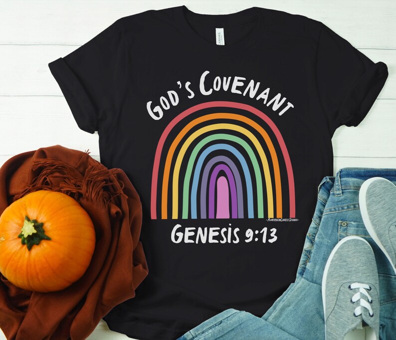 Gods Covenant Genesis 9:13 Shirt Christian Rainbow Shirt - Etsy