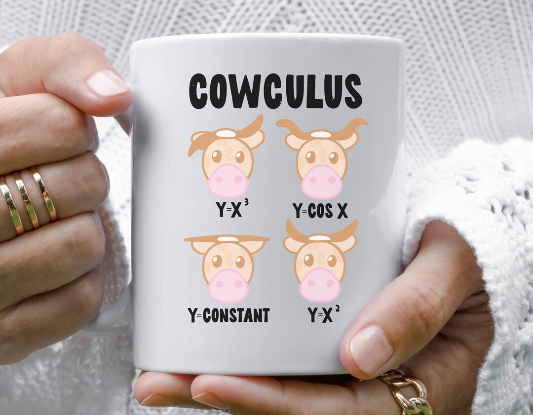Math Teacher Coffee Mug, Cowculus Mug, Calculus Coffee Mug, Funny Math ...