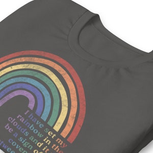 Seven Color Christian Rainbow Shirt With Genesis 9:13, Christian ...
