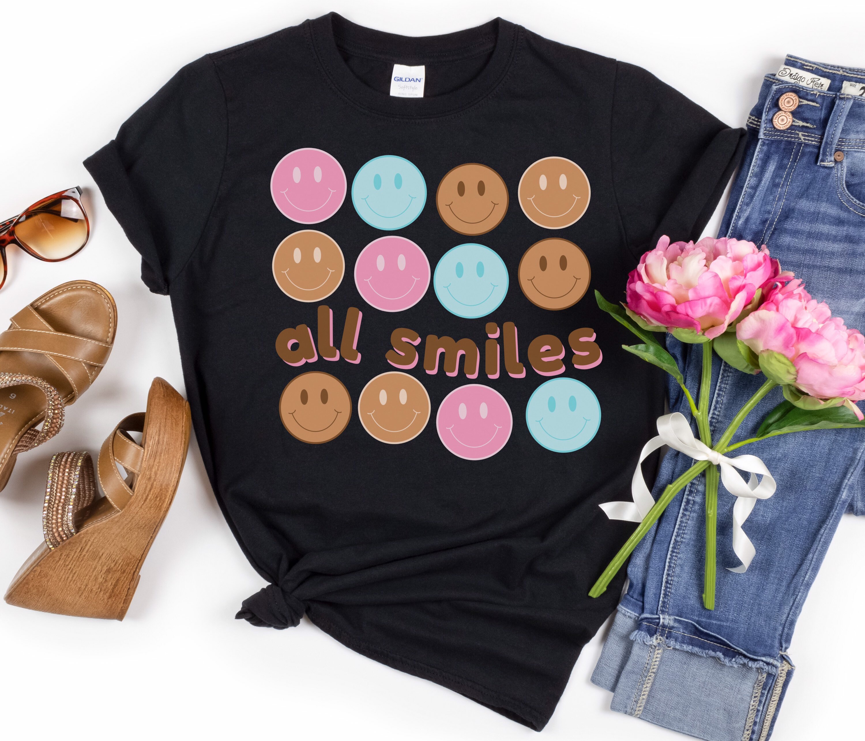 All Smiles Shirt Smiley Face Shirt Smiley Shirt Positivity | Etsy
