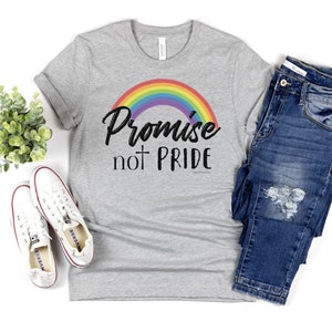 Promise Not Pride Christian Rainbow Shirt: Women's Graphic Tee - Etsy
