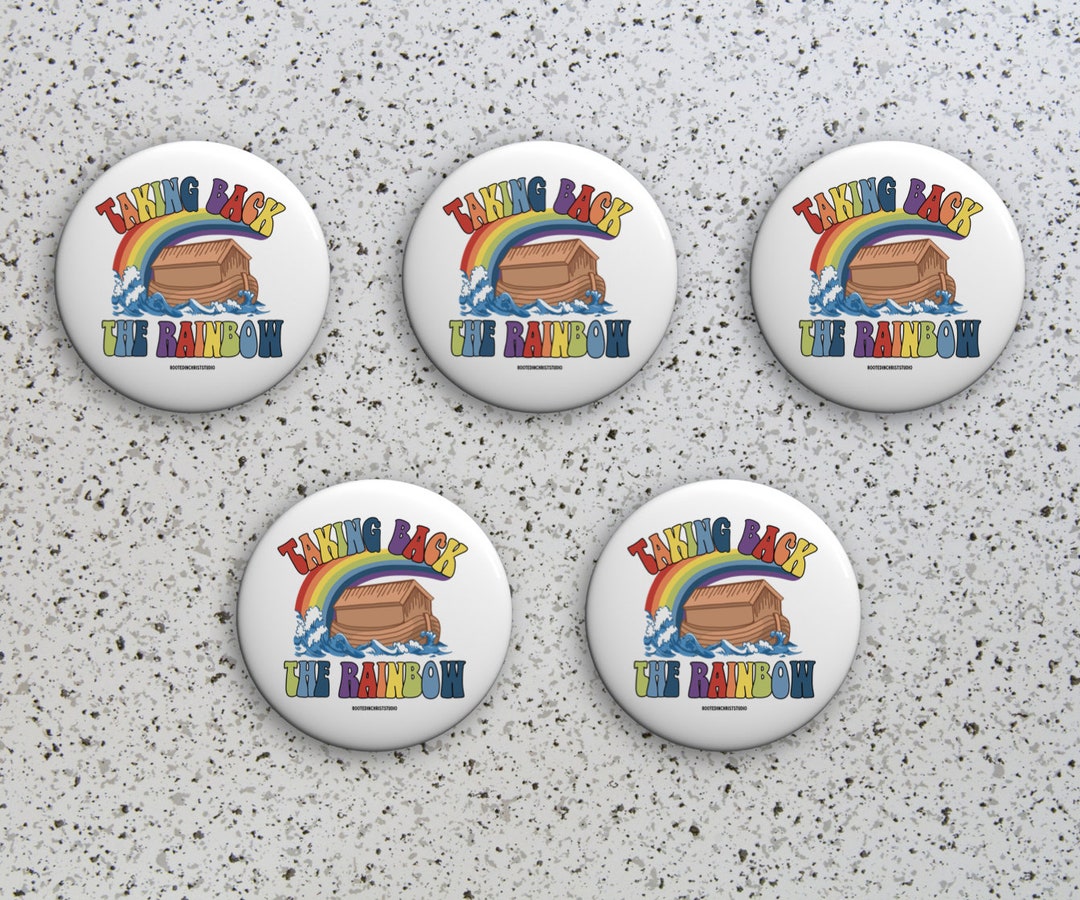 Taking Back the Rainbow Pin Buttons - Noah's Ark - Set of 5 - Etsy