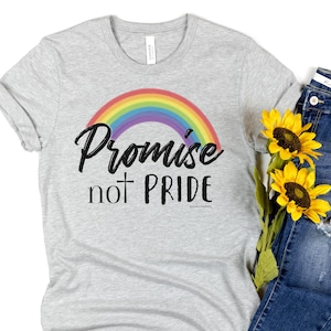 Promise Not Pride Christian Rainbow Shirt: Women's Graphic Tee - Etsy