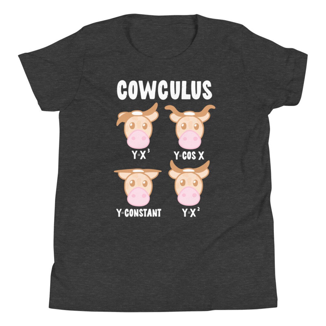 Youth Cowculus Shirt, Funny Math Shirt, Funny Math T-shirt, Math Lover ...