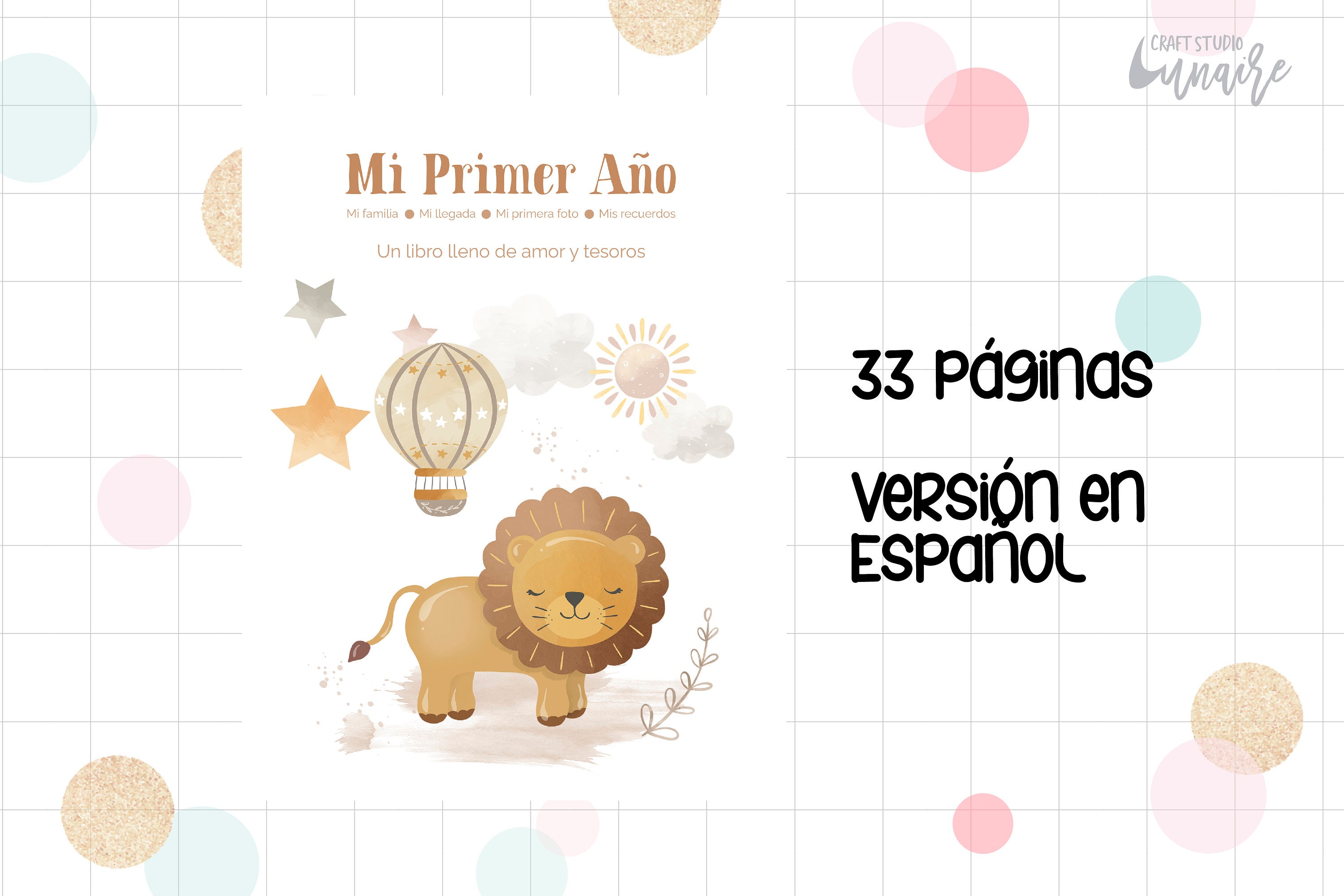 Book My First Year, Printable, Digital, Printable Baby Book, Baby ...