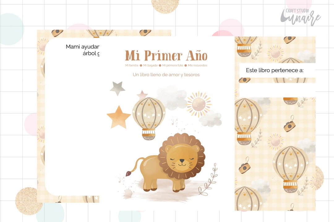 Libro mi primer año, imprimible, digital, Printable Baby Book, Baby ...