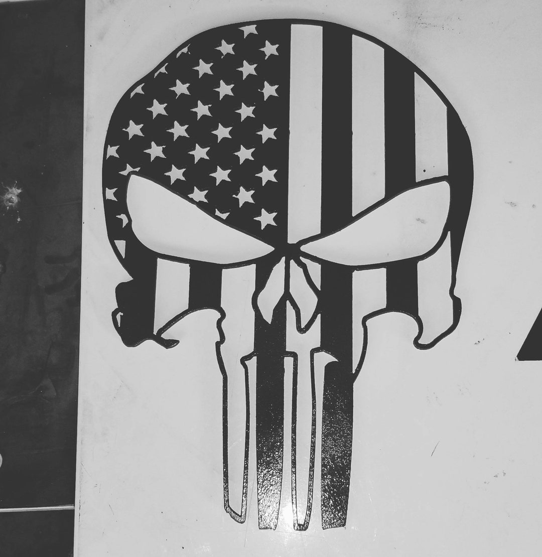 Punisher Skull W/flag - Etsy