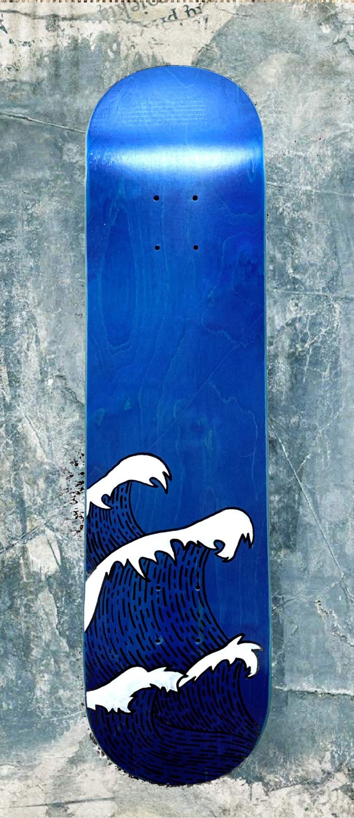 Hand Painted Waves Wave Pattern Hand Painted Board - Etsy