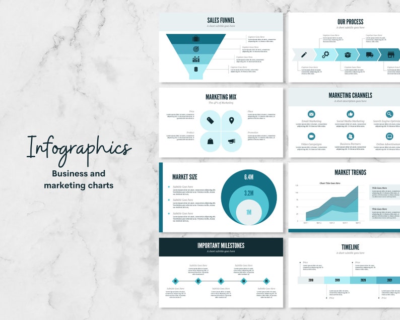 Corporate Style Business Slide Templates Customizable Pitch - Etsy