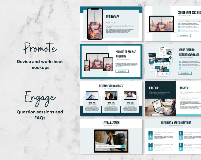 Corporate Style Business Slide Templates Customizable Pitch - Etsy