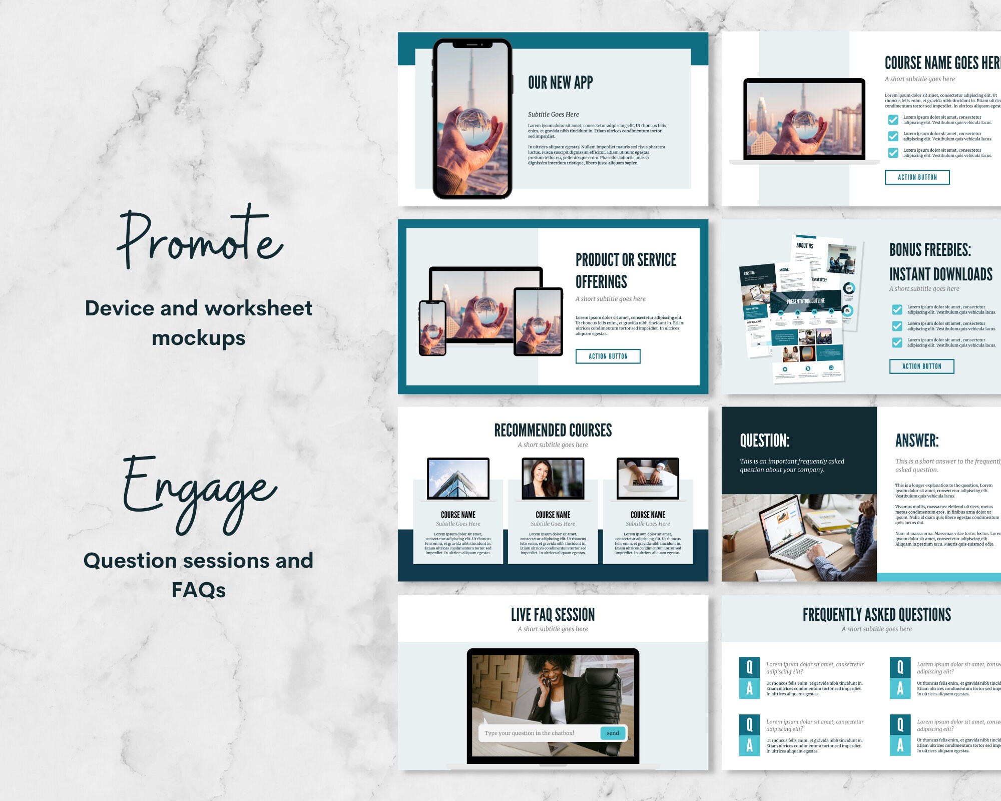 Corporate Style Business Slide Templates Customizable Pitch - Etsy