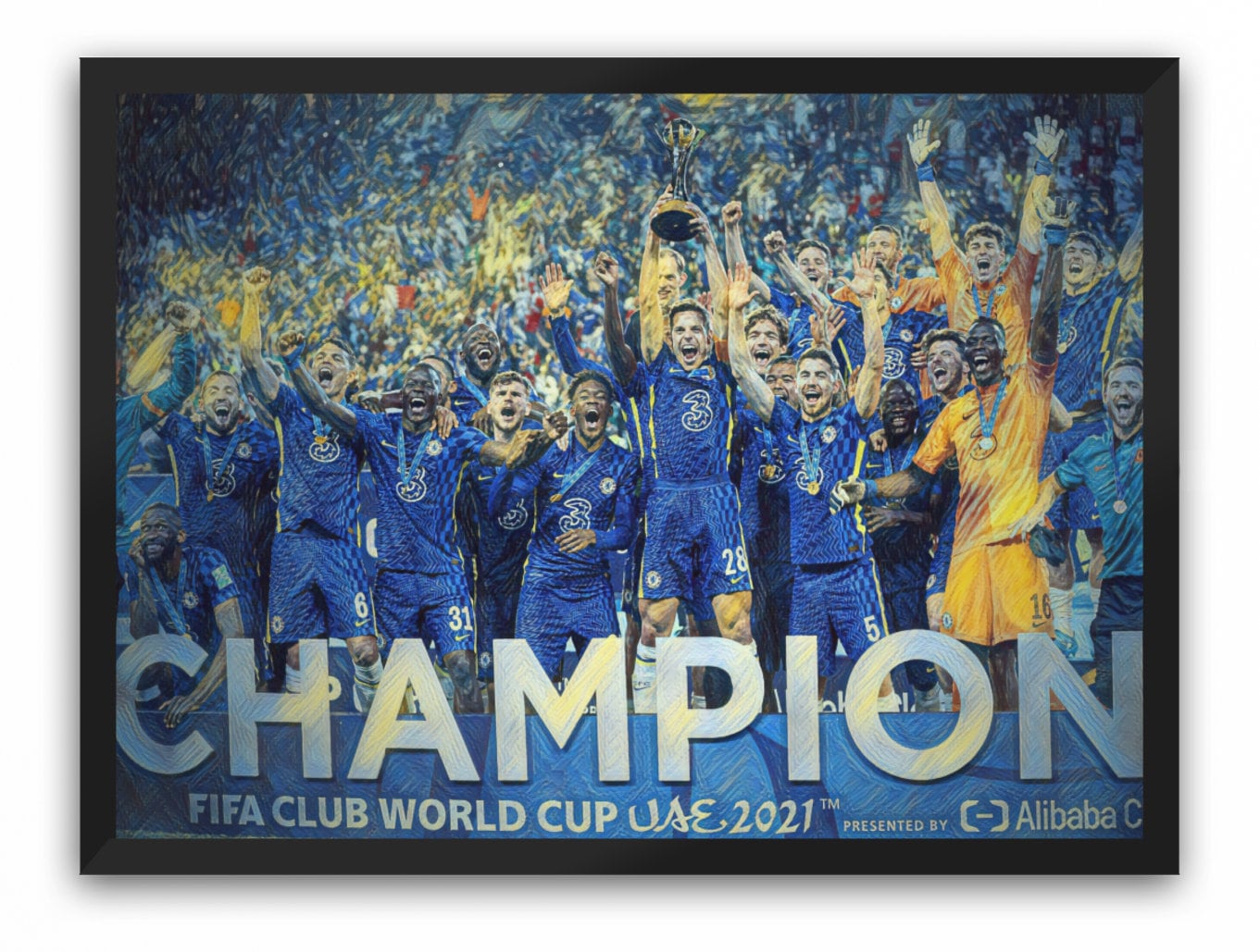 Chelsea World Champions Print chelsea FC A3 A4 A5 Portrait CWC Club ...