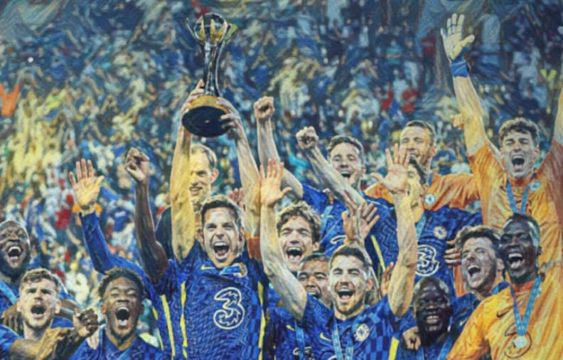 Chelsea World Champions Print chelsea FC A3 A4 A5 Portrait CWC Club ...