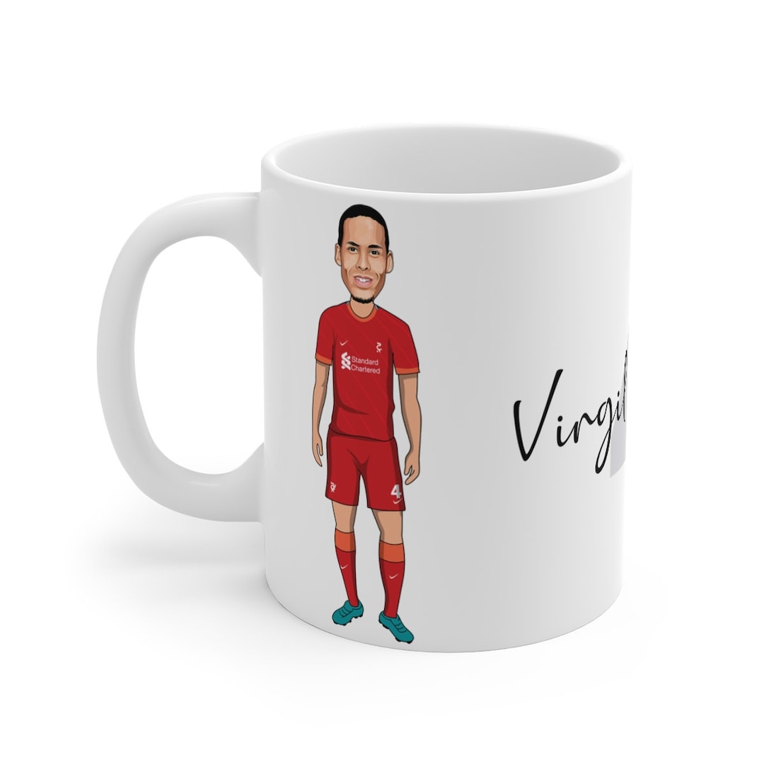 Virgil Van Dijk | Liverpool FC Caricature VVD Mug (white Background ...