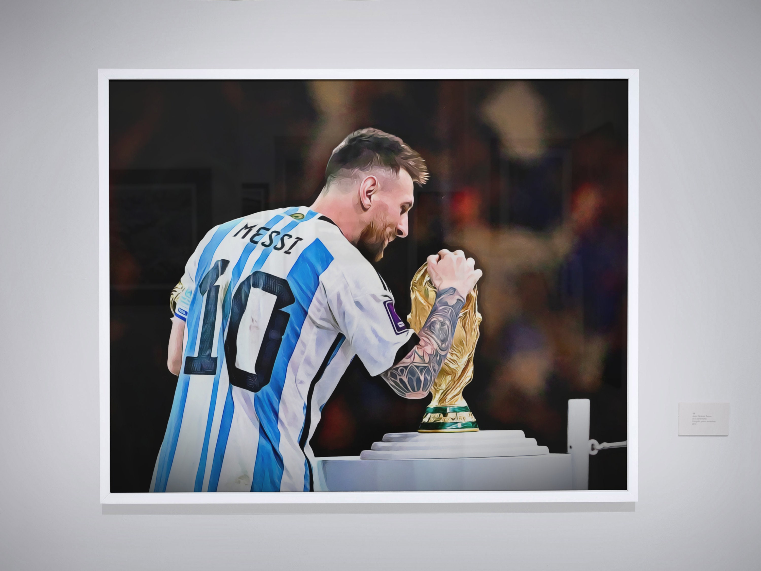 Lionel Messi Lifts World Cup | Landscape Painting Digital Print ...