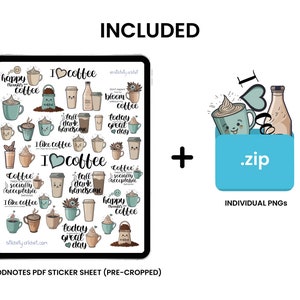 Goodnotes Stickers, Coffee Lovers, Morning Stickers, Boho Stickers ...