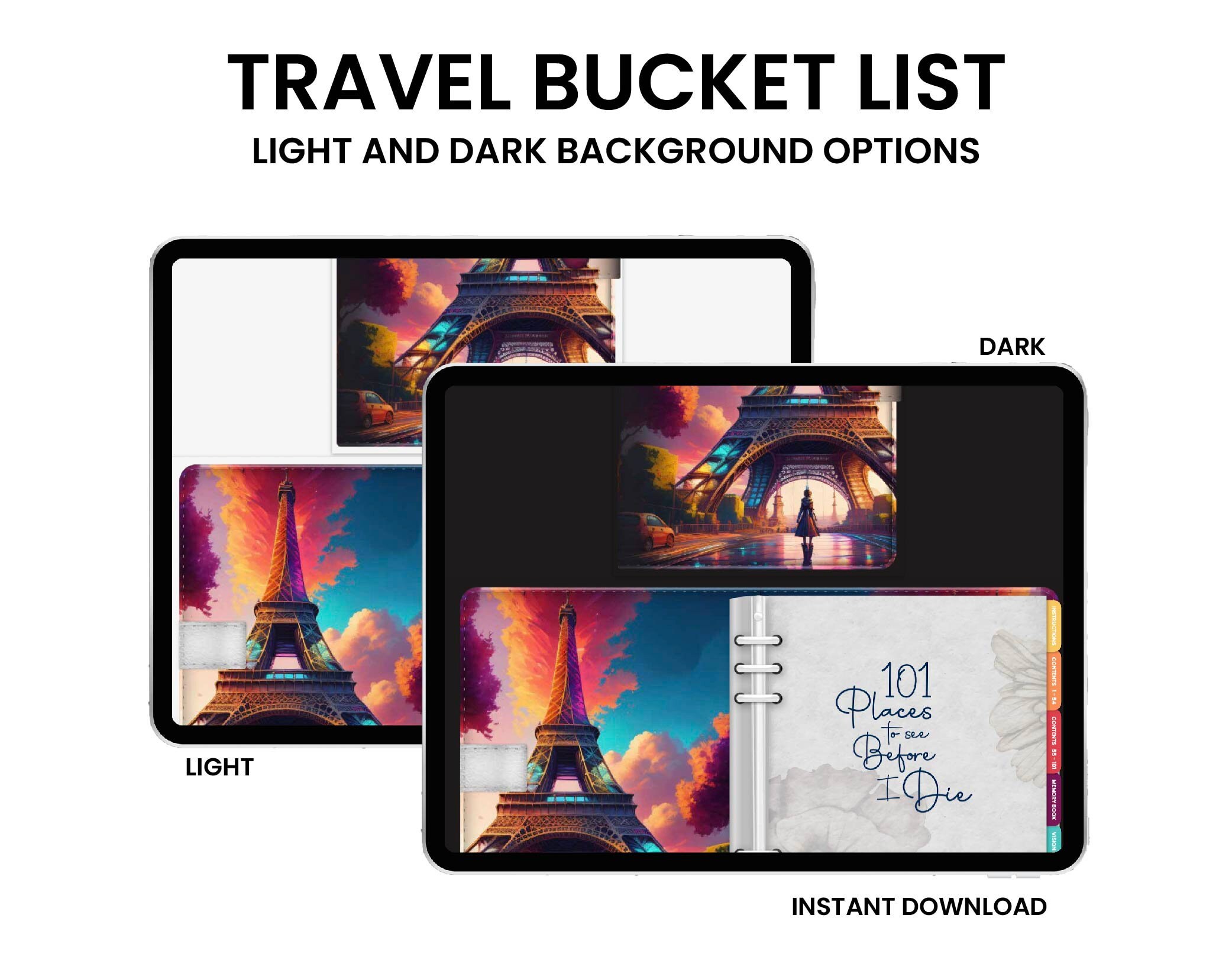 Travel Bucket List, Travel Planner, Adventure Journal, Goodnotes ...