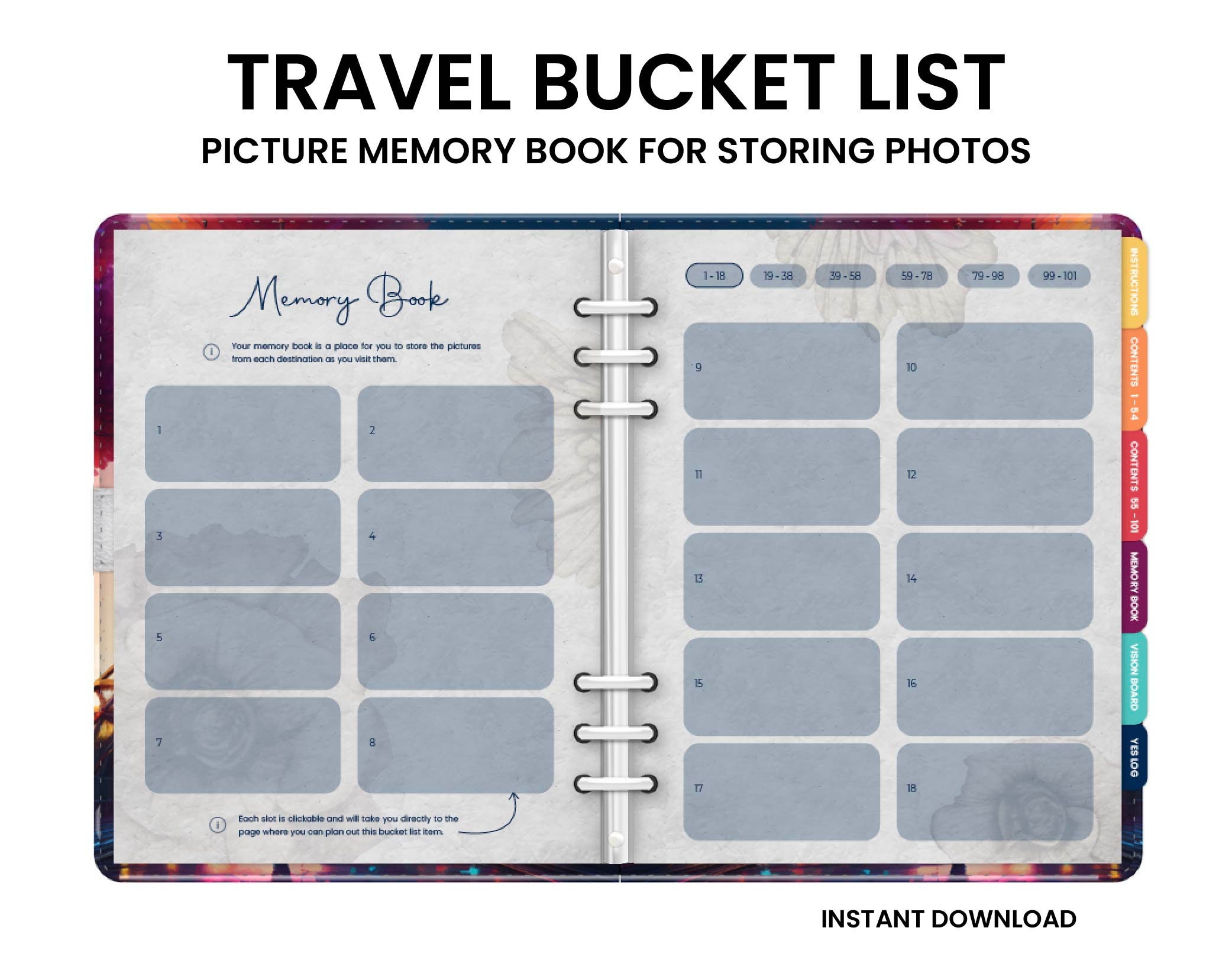 Travel Bucket List, Travel Planner, Adventure Journal, Goodnotes ...