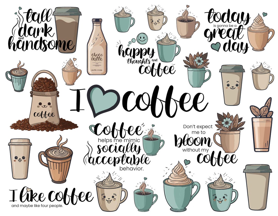 Goodnotes Stickers, Coffee Lovers, Morning Stickers, Boho Stickers ...