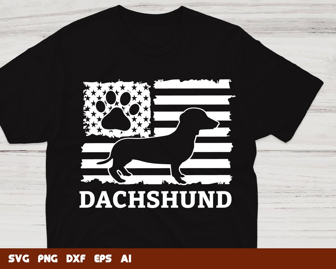 American Flag Dachshund Svg, Dachshund Svg, Dog Svg, Dachshund Clipart ...