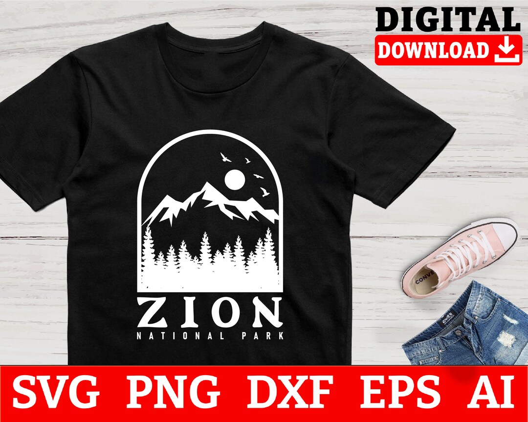 Zion National Park Svg Files - Outdoor National Park Svg, Camping Svg ...