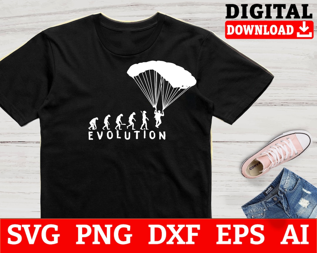 Paragliding Evolution SVG: Skydiving Cricut Files (digital Download) - Etsy