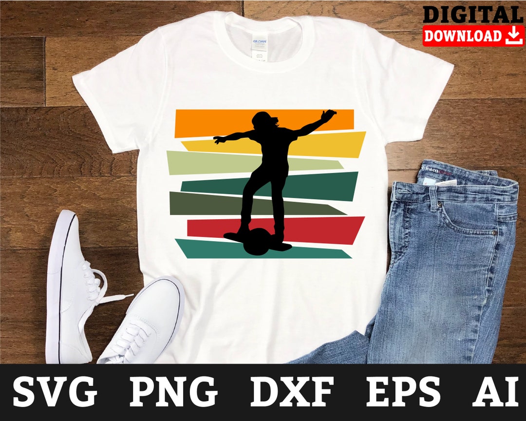 Retro Onewheel SVG Files: Electric Skateboard Design (digital Download ...