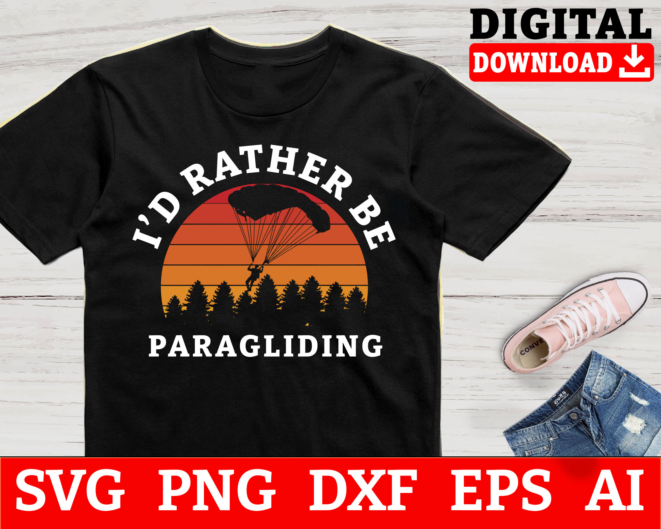 Paragliding SVG Files: Skydiving Design (digital Download) - Etsy