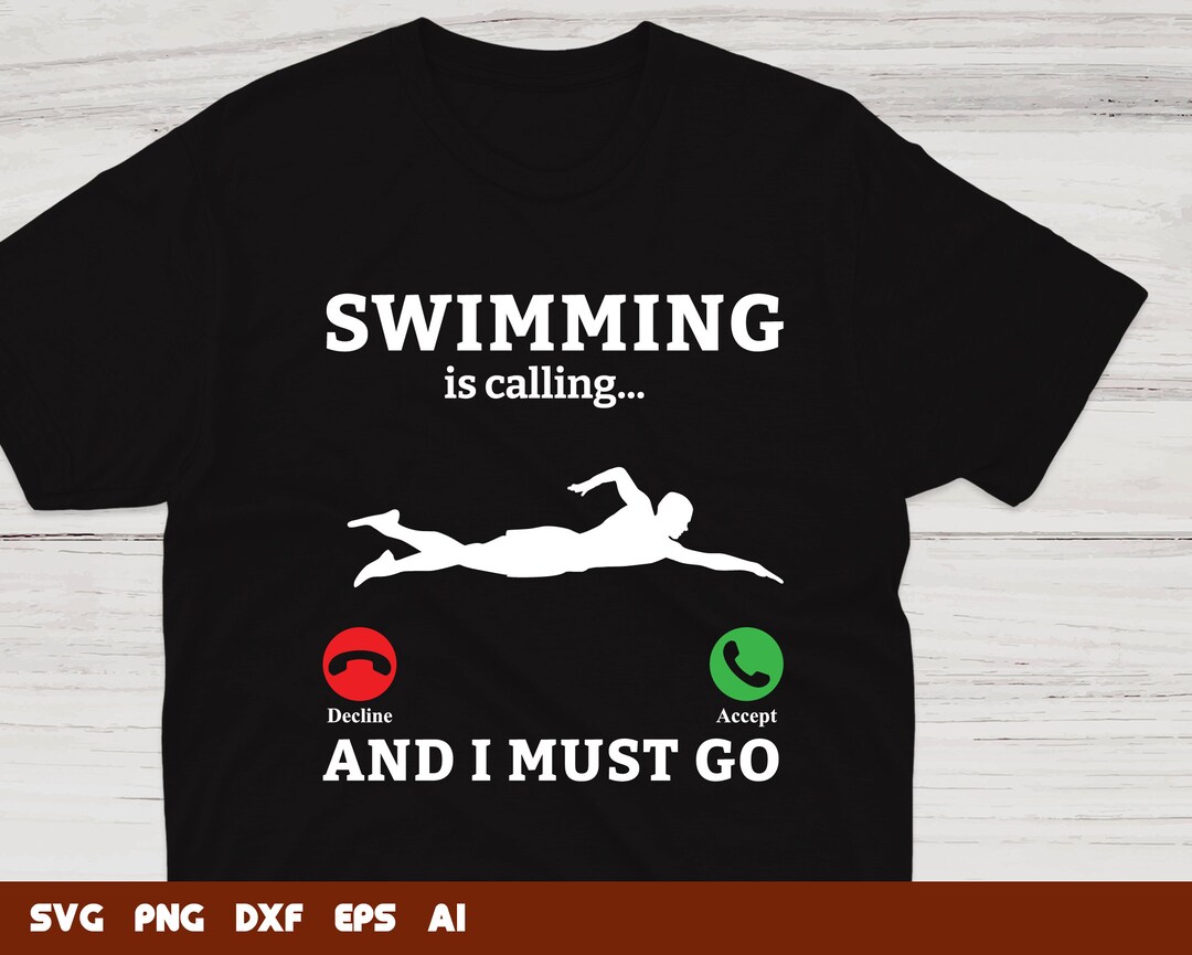 Swimming is Calling SVG: Swim Clipart, Commercial Use Files (digital ...