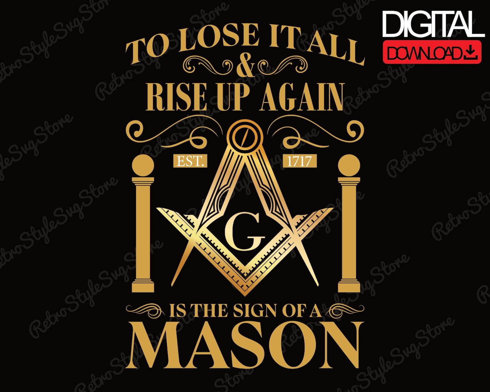 Freemason Symbol PNG, Masonic Compass Square Design, Mason Logo PNG ...