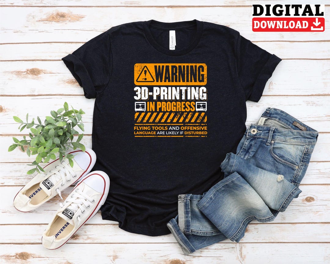 Warning 3D Printing in Progress Sign: Funny Maker Lab PNG (digital ...