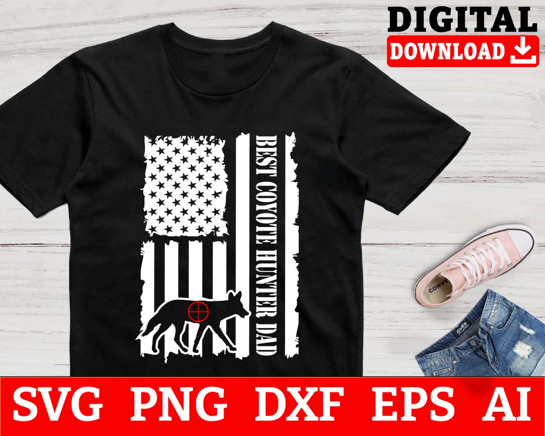 Coyote Hunting Svg Files American Flag Coyote Hunter, Hunting Svg, Svg ...