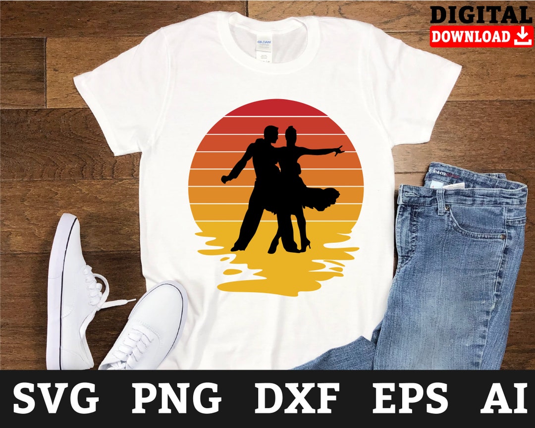 Retro Ballroom Dance SVG Files: Latin Dance Cricut (digital Download ...