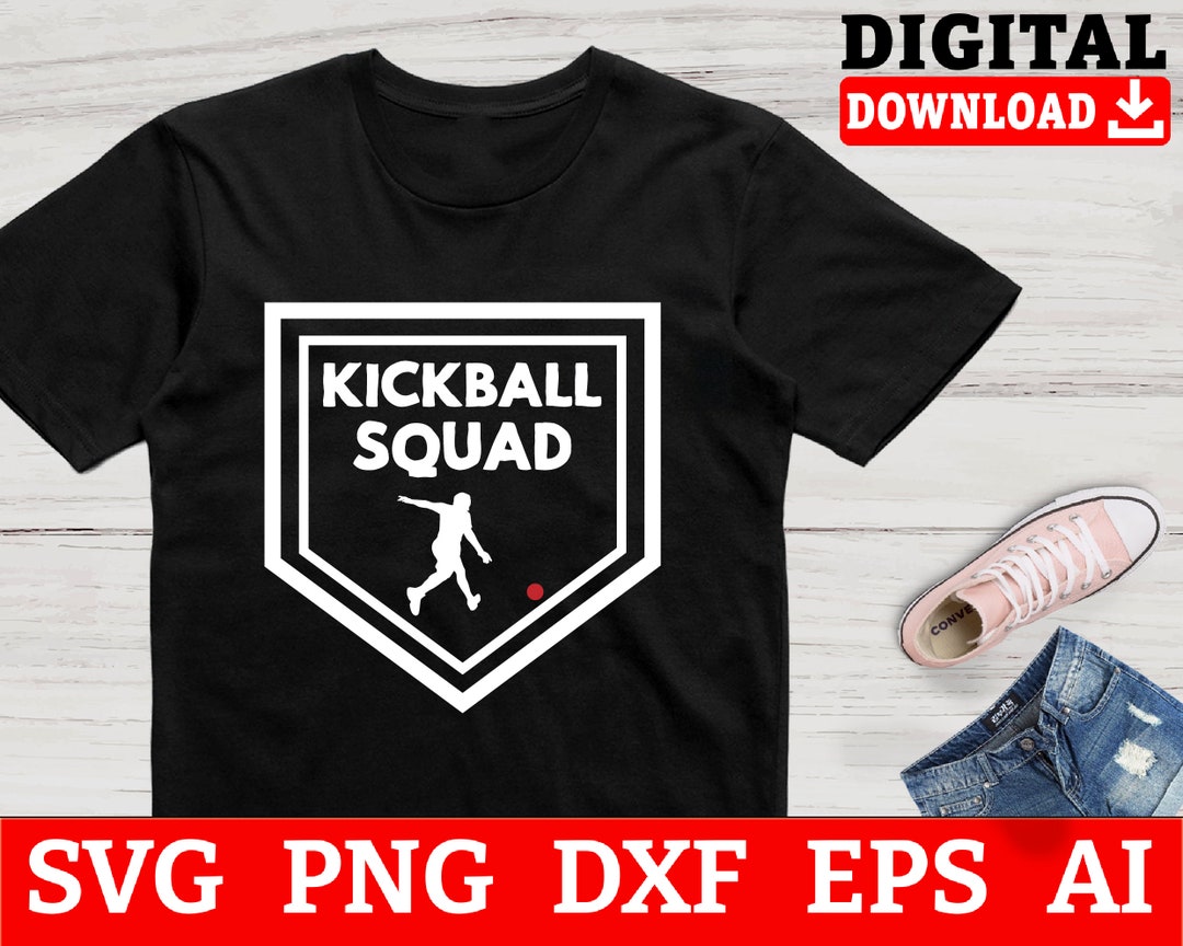 Kickball Squad Kickball SVG, Kickball Team Svg, Kickball Cut File Files ...